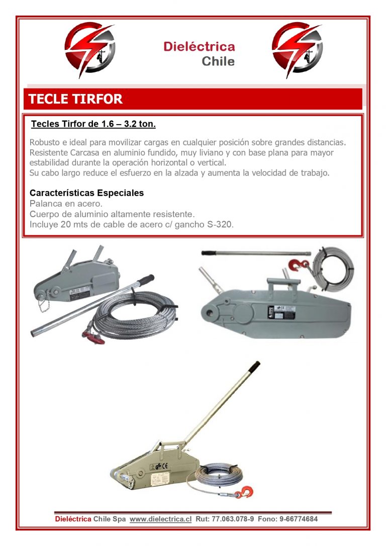 TECLE TIRFOR | DIELECTRICA